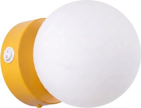 Sollux Lighting Nástěnné svítidlo YOLI 1 žluté s vypínačem
