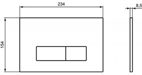 Ideal Standard - Ovládací tlačítko, černá R0121A6