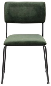 Sametová čalouněná židle Minimalistická Tmavě zelená BEATRICE