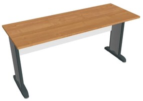 Stůl pracovní rovný 160 cm hl. 60 cm - Hobis Cross CE 1600 Dekor stolové desky: olše, Dekor lamino podnože: bílá, Barva nohou: černá