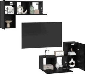 Sestava TV skříněk 4 ks Černý dub Kompozitní dřevo 3393268
