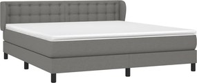 Box spring postel s matrací tmavě šedá 180x200 cm textil 3126582