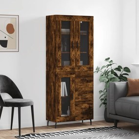 Skříň highboard kouřový dub 69,5 x 34 x 180 cm kompozitní dřevo