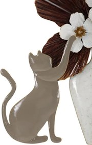 Nástěnná kovová dekorace Cat 54,6 cm vícebarevná
