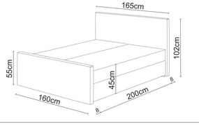 Manželská postel Boxspring 200 cm Milagros Comfort 1 (béžová) (s matrací a úložným prostorem). 1056173