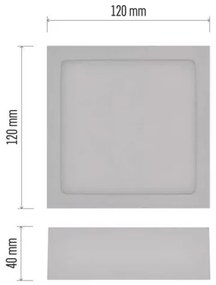 LED Stropní svítidlo LED/7,6W/230V 3000/3500/4000K 12x12 cm bílá