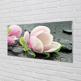 akrylový obraz Magnolia kameny 125x50 cm