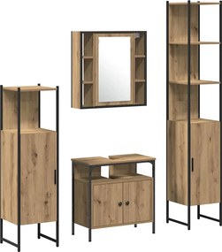 Sada koupelnového nábytku 4 ks Artisanový dub 3334430
