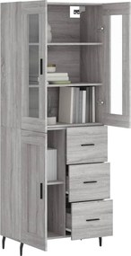 Skříň highboard šedá sonoma 69,5 x 34 x 180 cm kompozitní dřevo 3198679