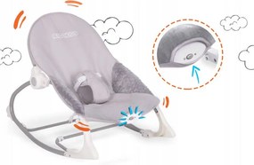 Ricokids Houpací vibrační křesílko/lehátko Grey Owl