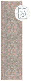 Světle zelený pratelný běhoun 60x230 cm Una Floral – Flair Rugs