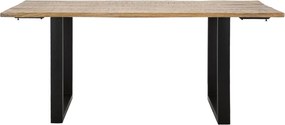 Jídelní rozkládací stůl Edge 180/280 cm z masivu hnědý/černý