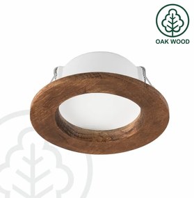 LED Podhledové svítidlo WOODY SPOT LED/5,5W/230V 4000K třešeň pr. 10 cm