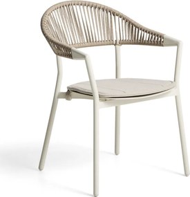 Béžová polstrovaná zahradní židle Alimia – Kave Home