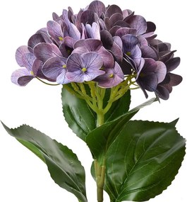 Fialová umělá květina hortenzie Hydrangea - 16*15*68 cm