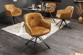 Designová židle Natasha tmavě hořčičný samet