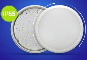 LED stropní svítidlo s IP65 NYMPHEA 27W - tři barvy světla