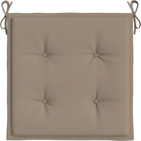 Podušky na zahradní židli 4 ks taupe 50x50x3 cm látka oxford 314054