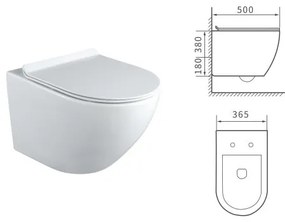 Laveo Akan, sada konstrukce s mísou, sedadlem a tlačítkem, LAV-VMDA600S