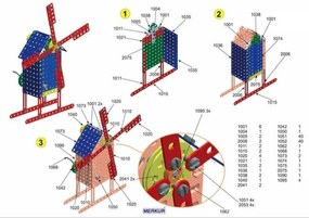 Merkur 3 - Stavebnice, 273 dílků, 30 modelů