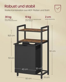 Prádelní koš se 2 policemi BLH212B01