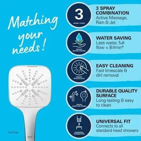 Grohe Vitalio SmartActive - Sprchová hlavice 130 | 3 proudy | chrom