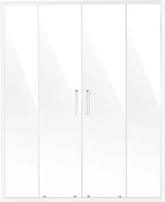 Polorámové dvojité posuvné sprchové dveře SGCC tvrzené sklo 6,4 mm chrom