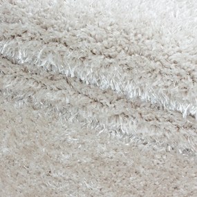 Ayyildiz, AKCE: 80x80 (průměr) kruh cm Kusový koberec Brilliant Shaggy 4200 Natur kruh, bílá, ložnice