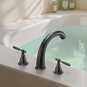 Římská vanová baterie, 3otvorová vodopádová vanová baterie VEVOR – Bronzová