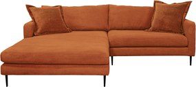 XXXLutz ROHOVÁ SEDAČKA, textil, terracotta P & B - Sedací soupravy - 002330003409