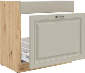 STILO ac | dolní skříňka 80 ZL 1S dřezová | 80 cm | PREMIUM BOX | artisan/světle šedá