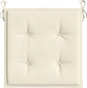 Podušky na zahradní židli 2 ks krémové 40x40x3 cm látka oxford 314006