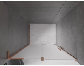 Mexen Velar L, posuvné sprchové dveře do otvoru 110 cm, 8mm sklo námraza, měděná matná, 871-110-003-31-65