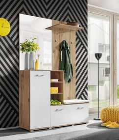 Casarredo Předsíňová stěna DIANA dub wotan/bílá mat