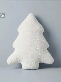 Sinsay - Vánoční dekorační polštář ve tvaru vánočního stromku - bílá