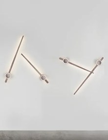 LED nástěnné svítidlo Kedo 80 hnědá
