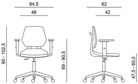 Antares Pracovní židle Alloy