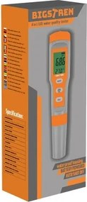 Elektronický pH LED tester 4v1 s funkcí ATC a teploměrem Bigstren
