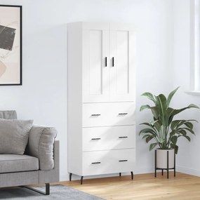 Skříň highboard lesklá bílá 69,5 x 34 x 180 cm kompozitní dřevo - Default Title