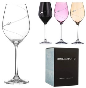 Diamante sada barevných sklenic na bílé víno Silhoutte City Selection 360 ml 4KS