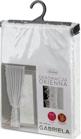 ZÁCLONA NA PÁSCE GABRIELA 140X270 CM BÍLÁ