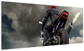 Obraz motorkáře (100x40cm)