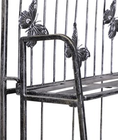 Outsunny police na rostliny kovový stojan na květiny 3 úrovně schodiště na květiny pro zahradu stříbrně šedá 44x25x96cm dekorativní a prostorově úspo…