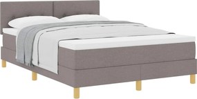 Postel s boxspringem s polštářem Taupe 140 x 190 cm textil 3338920