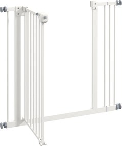Bezpečnostní branka PawHut pro psy, zábrana, 74-87 cm, schodišťová branka pro domácí zvířata, branka pro psy včetně nástavce, bezpečnostní branka bez…