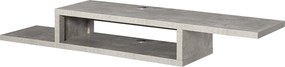 HOMCOM Nástěnný TV Stojan - Floating Wall Shelf - Niche, Otvory pro Kabely - Šedý | Aosom