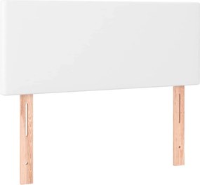 Box spring postel s matrací bílá 90x190 cm umělá kůže 3130632