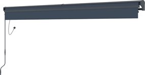 Elektrická markýza s LED osvětlením BestBerg BBSU-EL395CG / 395 x 300 cm / šedá