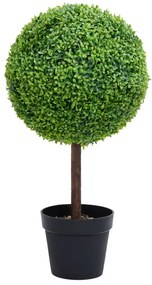 Umělý zimostráz ve tvaru koule s květináčem zelený 71 cm 336508