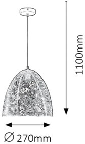 Rabalux 2277 - Lustr na lanku MANORCA 1xE27/40W/230V
